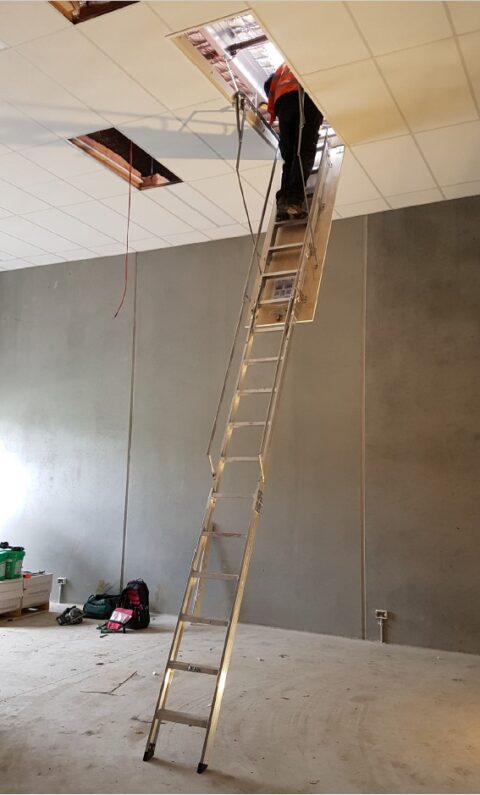 Suspended Ceiling Ladders • AM-BOSS Access Ladders